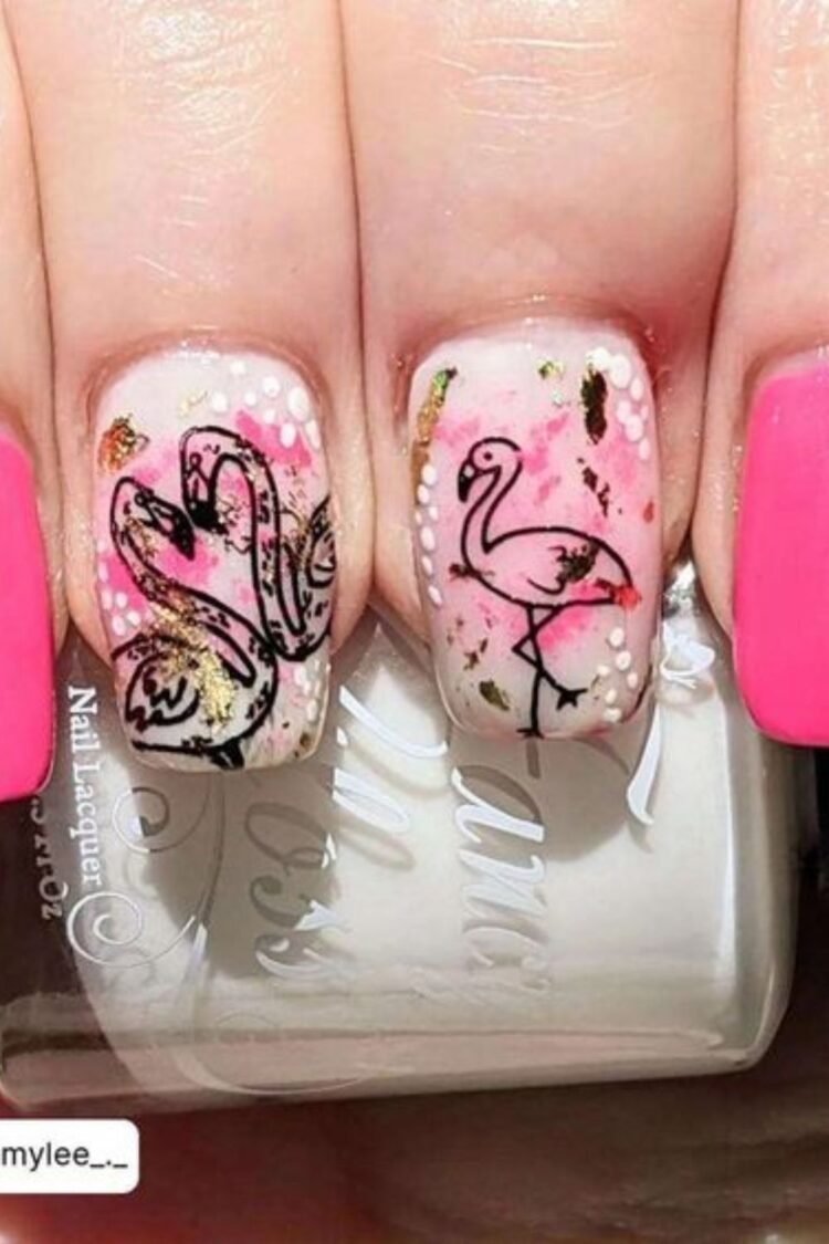 Top 12 Cute Flamingo Nails To Consider This Season