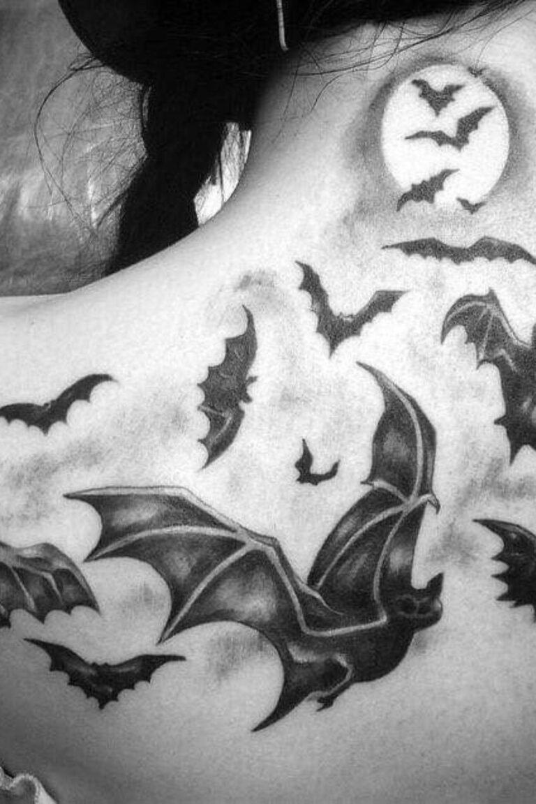 15 Bat Neck Tattoo Ideas For Dark Elegance