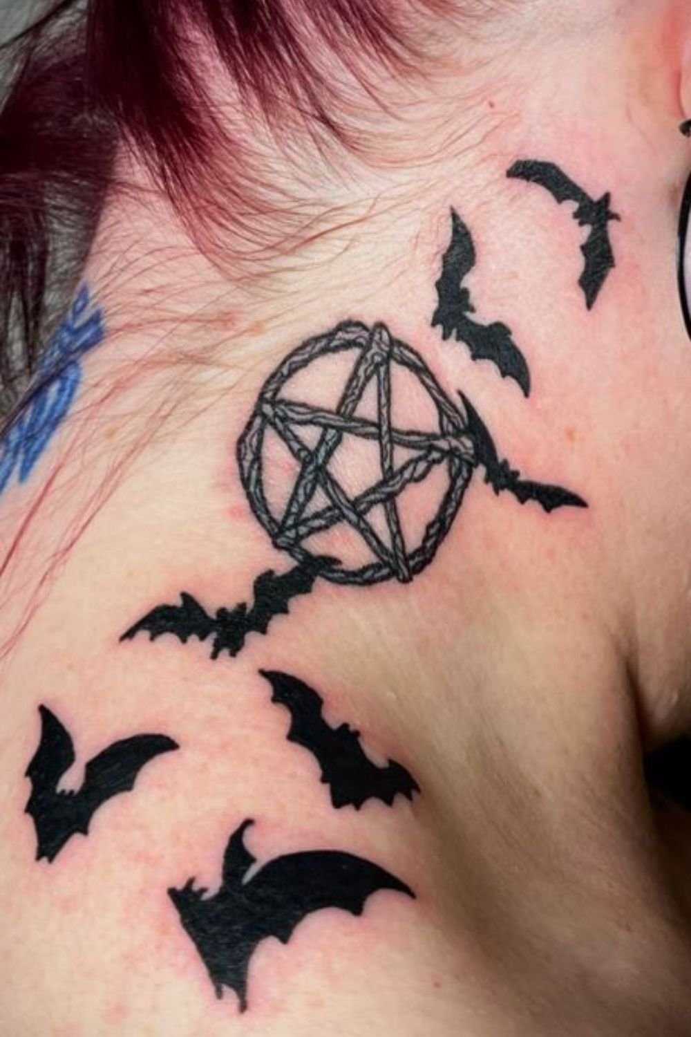 15 Bat Neck Tattoo Ideas For Dark Elegance
