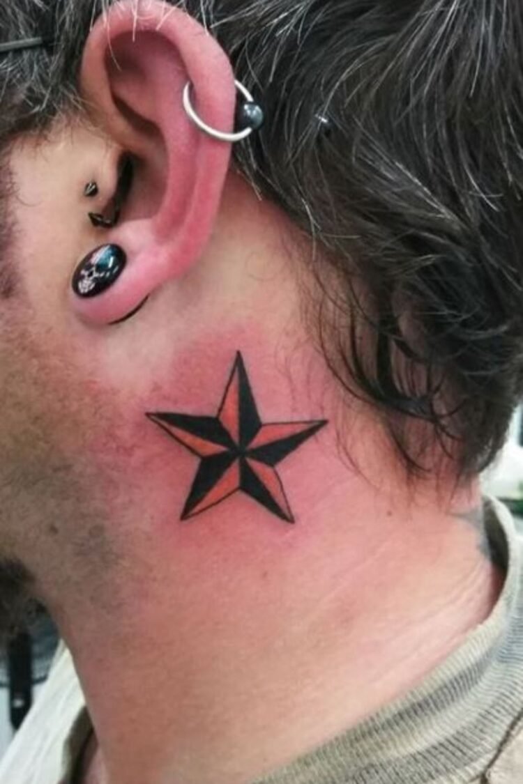 26 Celestial Star Neck Tattoo Ideas For Beauty