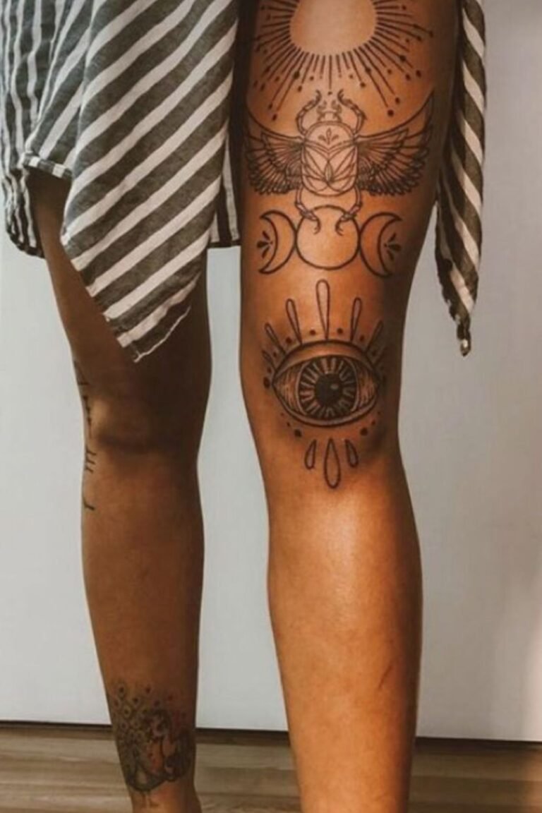 Top 18 Knee Cap Tattoo Ideas To Show Artistry & Boldness