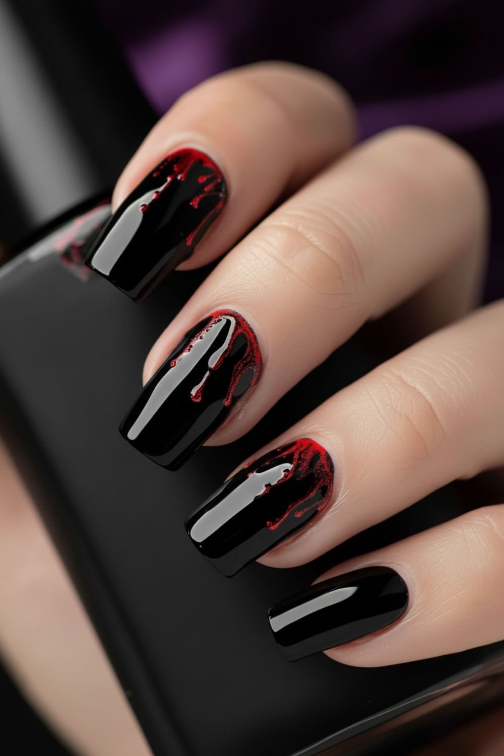 23 Black Halloween Nails That Bring Haunting Energy in Style