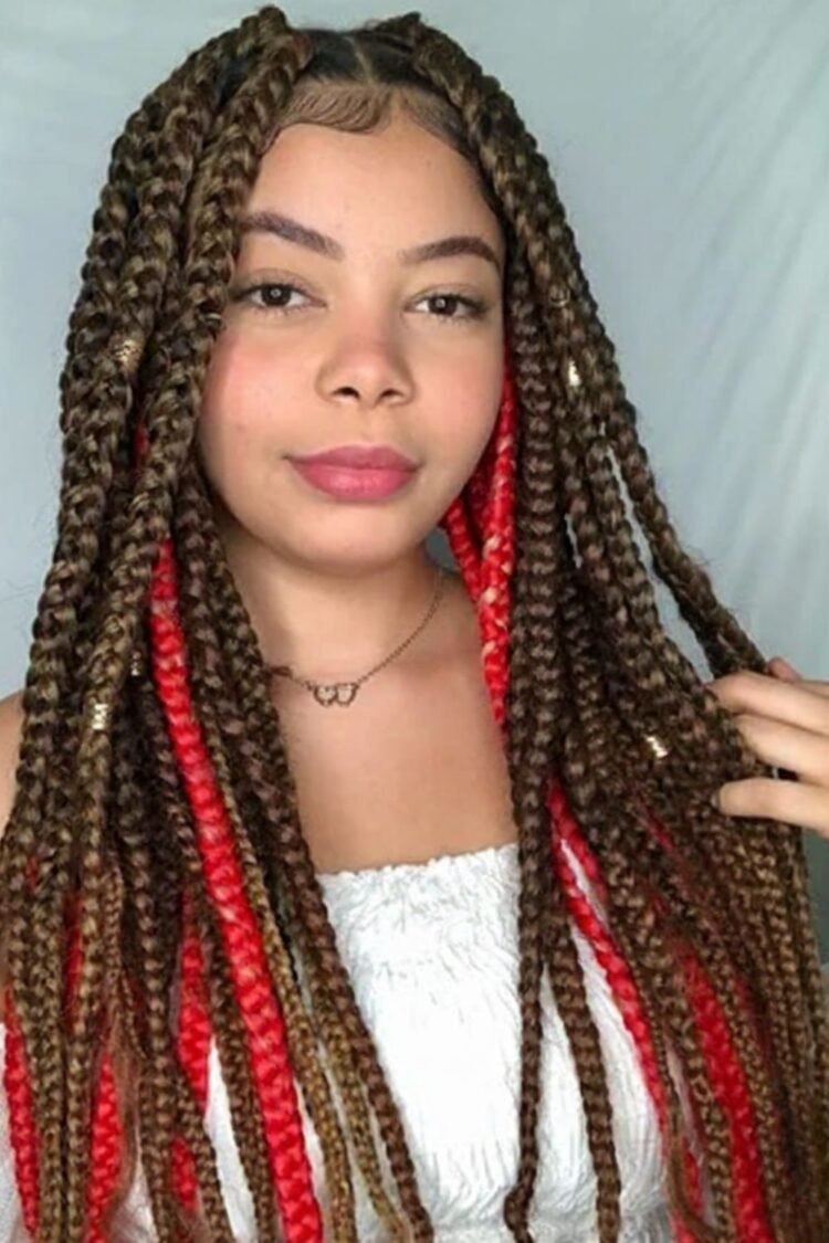 18 Trendy Single Colour Peekaboo Braids Styles You Must Try