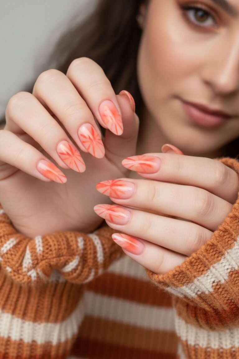 19 Gorgeous Burnt Orange Fall Nails You Need This Season