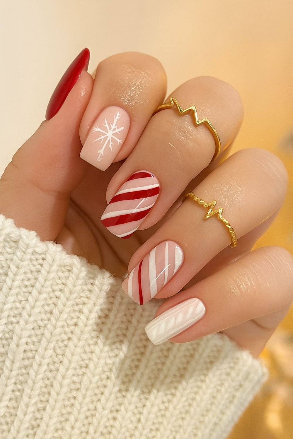 17 Candy Cane Nails for Christmas Sweet Festive Nail Ideas